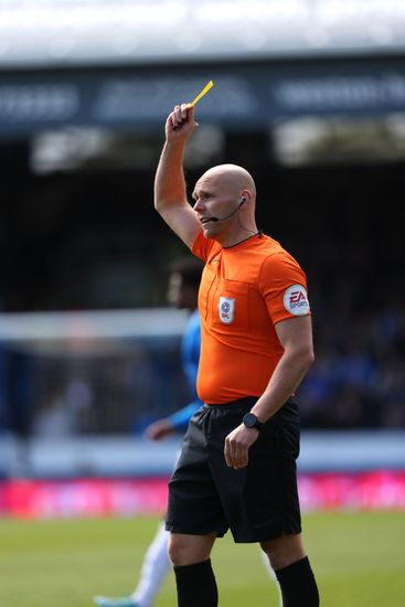 Referee Charles Breakspear Shows Yellow Card Editorial Stock Photo ...