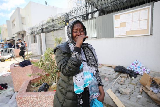 Migrant Woman Cries Front Unhcr Headquarters Editorial Stock Photo ...