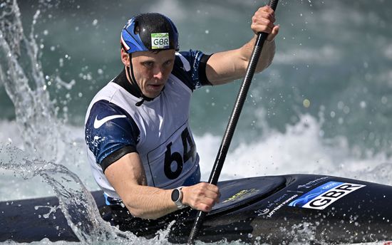 Joe Clarke Mens Kayak During British Editorial Stock Photo - Stock ...