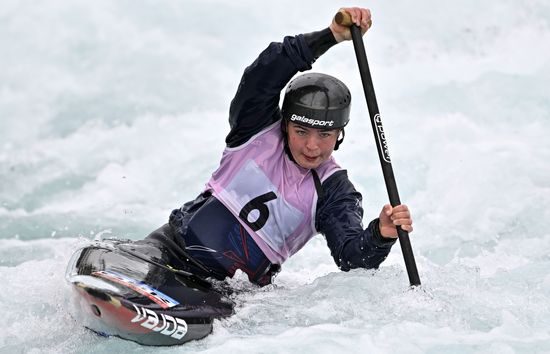 Katie Shattock Womens Canoe Single During Editorial Stock Photo - Stock ...
