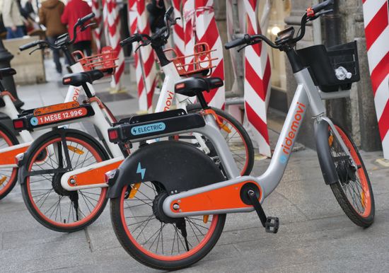 Bike Scooter Sharing Service City Works Editorial Stock Photo - Stock ...