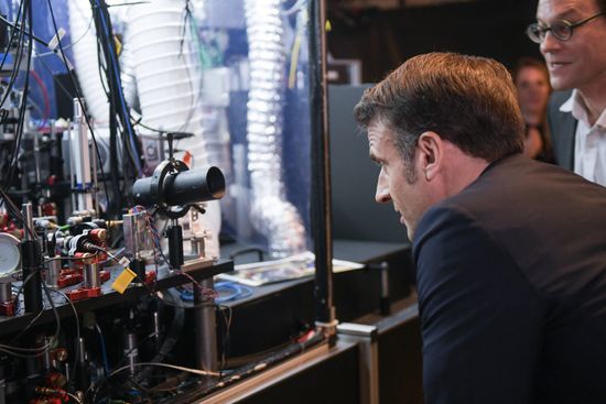 French President Emmanuel Macron Visited Quantum Editorial Stock Photo - Stock Image | Shutterstock