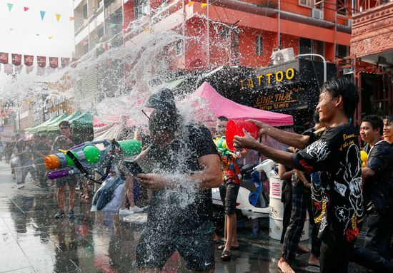 Foreign Tourist Doused Water By Thai Editorial Stock Photo - Stock ...