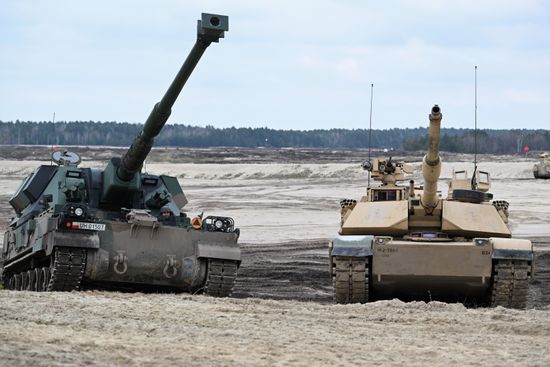 Abrams Tank R Krab Selfpropelled Cannon Editorial Stock Photo - Stock ...