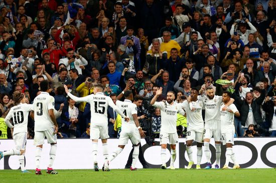 Karim Benzema Celebrating Goal During Uefa Editorial Stock Photo ...