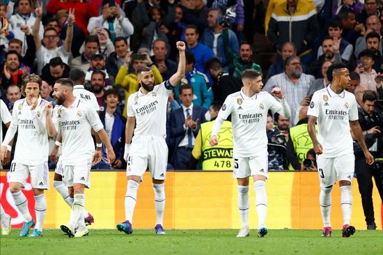 Karim Benzema Celebrating Goal During Uefa Editorial Stock Photo ...