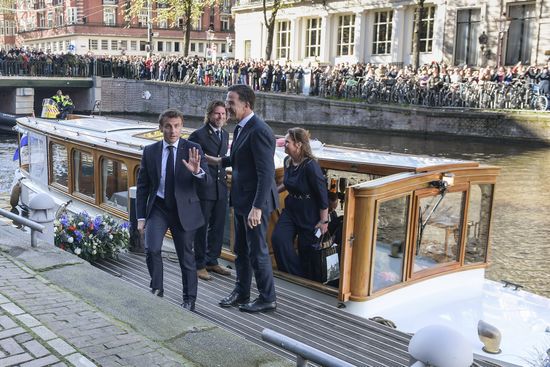 Arrival French President Emmanuel Macron Mark Editorial Stock Photo ...