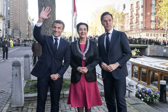 Arrival French President Emmanuel Macron Mark Editorial Stock Photo ...