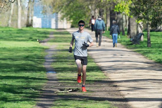Man Out Running Greenwich Park London Editorial Stock Photo - Stock ...