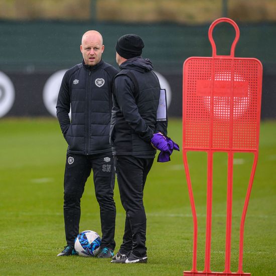 Hearts Interim Manager Steven Naismith Left Editorial Stock Photo ...