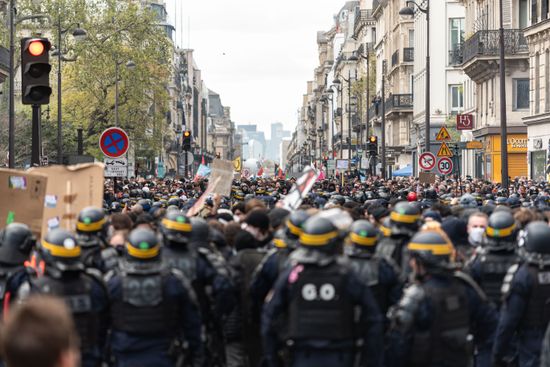 Riot Police Form Security Cordon Prevent Editorial Stock Photo - Stock ...