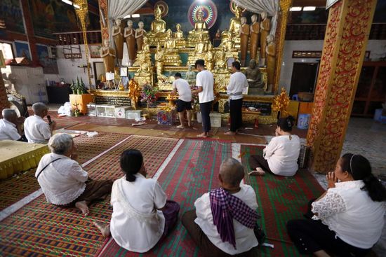 Cambodian People Pray Pagoda During Khmer Editorial Stock Photo - Stock ...