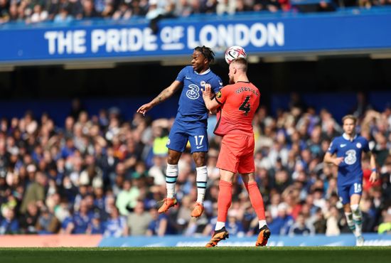 Raheem Sterling Chelsea Adam Webster Brighton Editorial Stock Photo ...