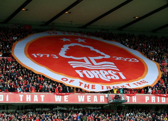 Nottingham Forest Fans Display Large Banner Editorial Stock Photo ...