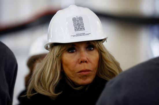 French First Lady Brigitte Macron Wearing Editorial Stock Photo - Stock ...