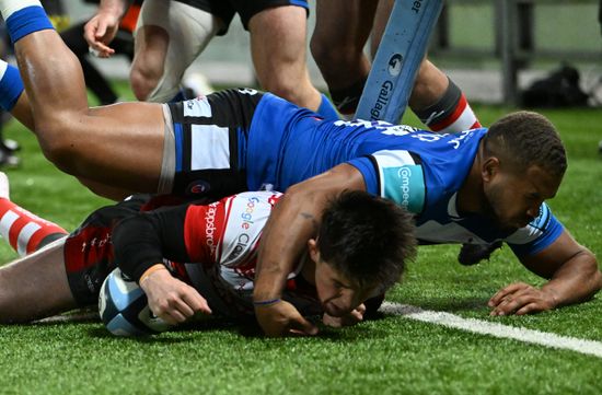 Seb Atkinson Gloucester Scores Try Under Editorial Stock Photo - Stock ...