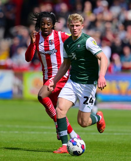 Saxon Earley Plymouth Argyle Takes Ball Editorial Stock Photo - Stock ...