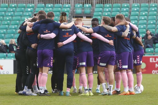 Yeovil Pre Match Huddle Before Vanarama Editorial Stock Photo - Stock ...