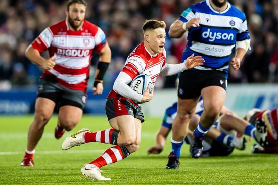 Stephen Varney Gloucester Rugby Makes Break Editorial Stock Photo ...