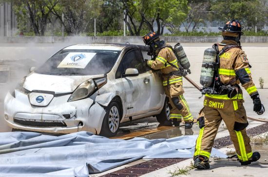 Miamidade Fire Rescue Members Perform Live Editorial Stock Photo ...