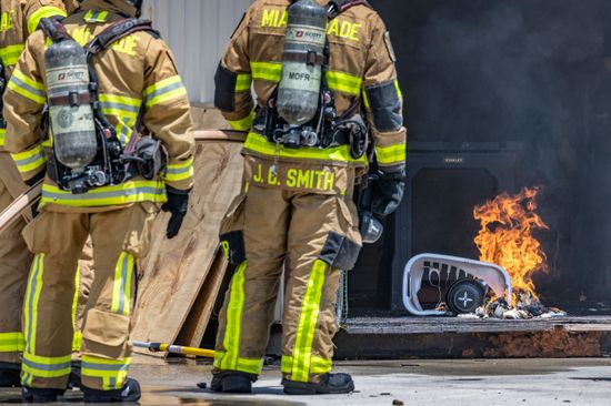 Miamidade Fire Rescue Members Perform Live Editorial Stock Photo ...