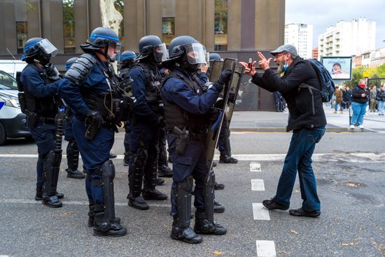 Man Challenges Police 13th Day Mobilization Editorial Stock Photo ...