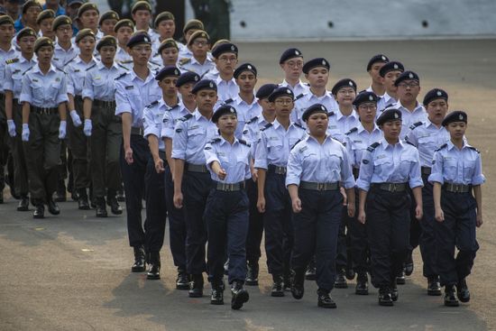 Youth Groups Marching During Flag Raising Editorial Stock Photo - Stock ...