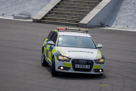Police Car Turing Sharply During Demonstration Editorial Stock Photo ...