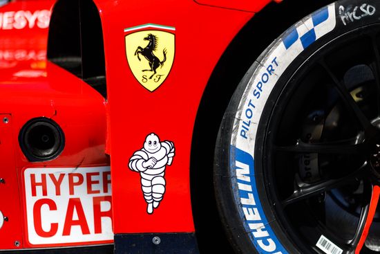 Michelin Tyres Pneus Ferrari Af Corse Editorial Stock Photo - Stock ...