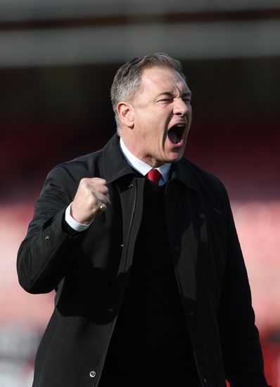 Crawley Town Manager Scott Lindsey Celebrates Editorial Stock Photo ...