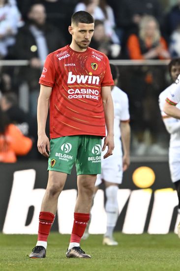 Oostendes Matej Rodin Looks Dejected During Editorial Stock Photo ...