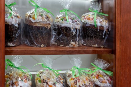 Traditional Pasha Easter Bread Seen Shop Editorial Stock Photo - Stock ...
