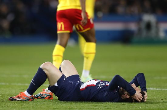 Paris Saint Germains Lionel Messi Down Editorial Stock Photo - Stock ...