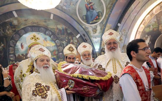 Coptic Orthodox Clergy Lead Easter Mass Editorial Stock Photo - Stock ...