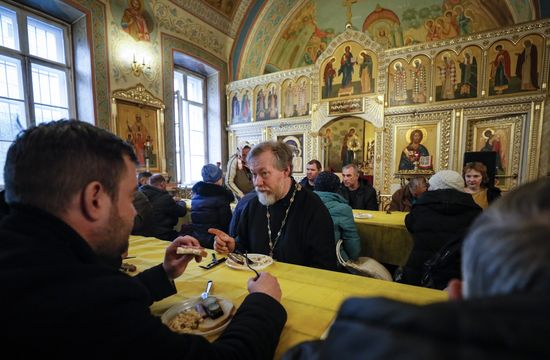 Russian Orthodox Priest C Speaks Homeless Editorial Stock Photo - Stock ...