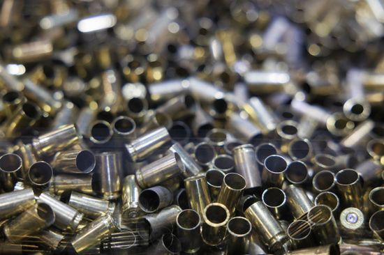 Tenthousand 9mm Shell Casings On Display Editorial Stock Photo - Stock ...