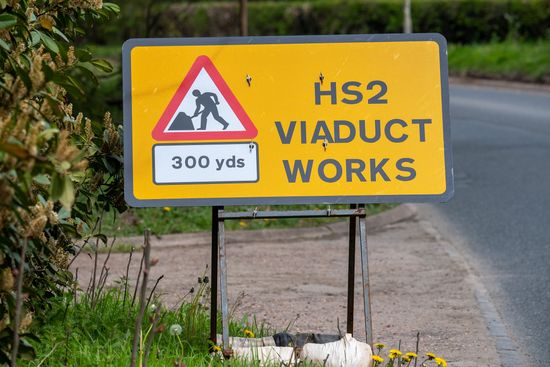 Sign Hs2 Viaduct Works Harefield Work Editorial Stock Photo - Stock ...