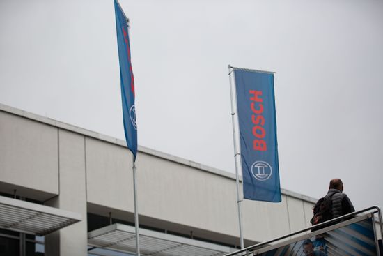 Bosch Flaggen Bei Der Bau Der Editorial Stock Photo - Stock Image ...