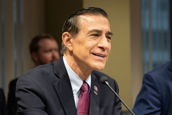Congressman Darrell Issa R Speaks During Editorial Stock Photo - Stock ...