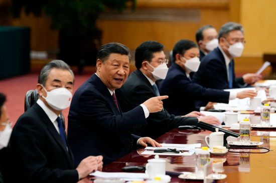 Chinese President Xi Jinping C Gestures Editorial Stock Photo - Stock ...