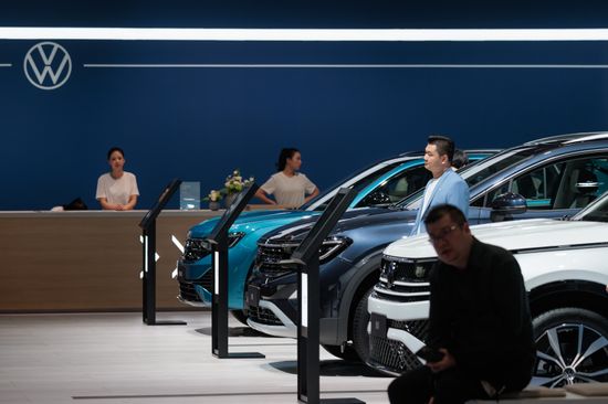 Cars Stand On Display Volkswagen Company Editorial Stock Photo - Stock ...