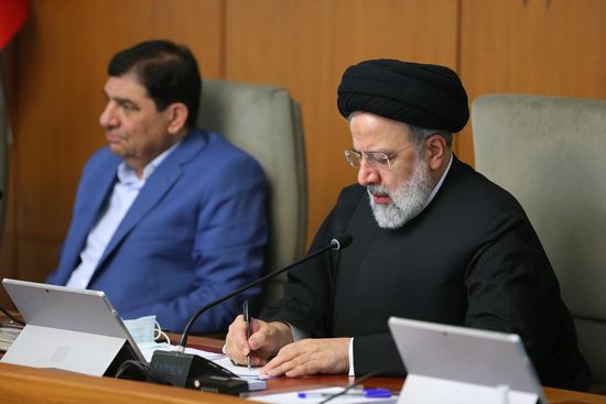 Iranian President Ebrahim Raisi Attends Cabinet Editorial Stock Photo ...