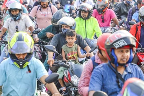 People On Motorcycles Queue Pay Toll Editorial Stock Photo - Stock ...