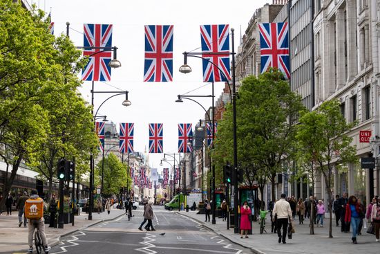 Union Flags Have Been Installed Overhead Editorial Stock Photo - Stock ...