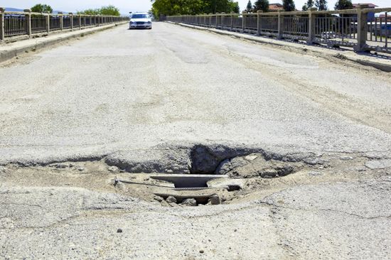 Bumpy Road Pothole Poor Infrastructure Novosele Editorial Stock Photo ...