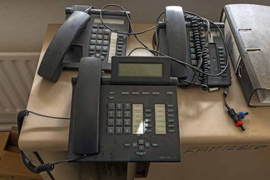 Phones Left Behind Office Former Paper Editorial Stock Photo - Stock ...