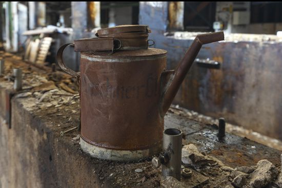Rusty Oil Can Former Paper Factory Editorial Stock Photo - Stock Image ...