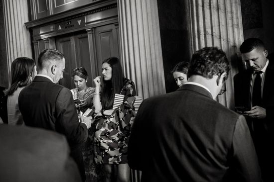 Senate Staffers Wait Their Senators Outside Editorial Stock Photo ...