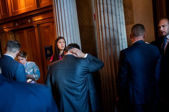 Senate Staffers Wait Their Senators Outside Editorial Stock Photo ...