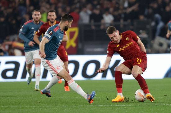 Andrea Bellotti Roma David Hancko Feyenoord Editorial Stock Photo ...